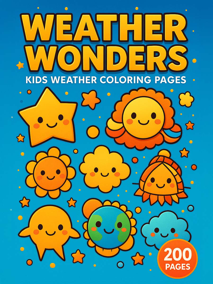Weather Wonders – 200 Weather & Season-Themed Coloring Pages - Colors ...